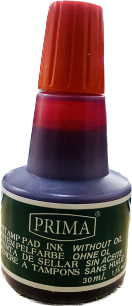 Prima Ink For Stamp, Red 30ml