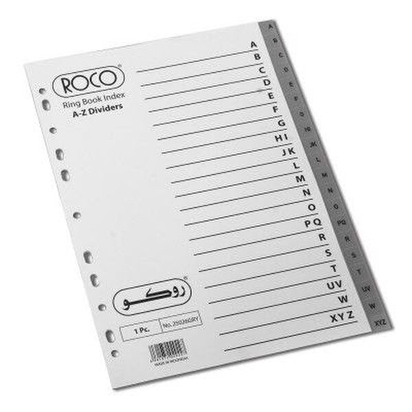 Roco plastic divider A-Z grey(+)