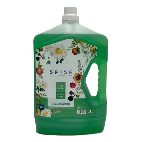 Brisa Surface and Floor Disinfectant and Cleaner Tropical Fruits 3 Liter