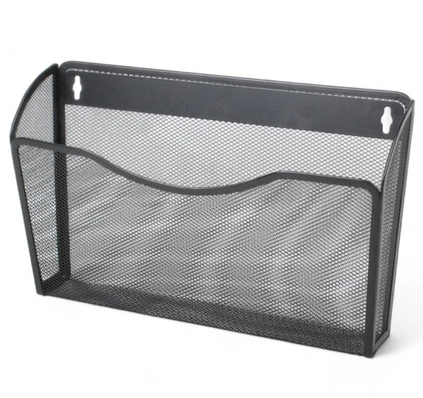 Metal Mesh Letter-Size Wall File single BLACK