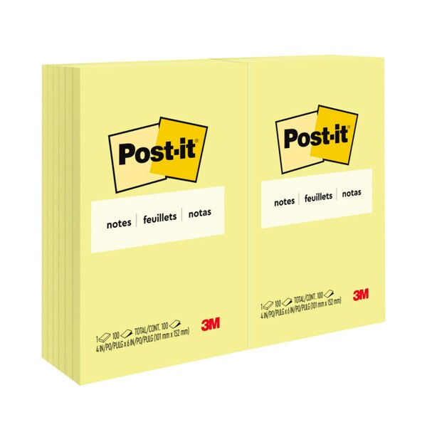 Post-it Stick Notes 4"x6" (98.4mmx149mm)