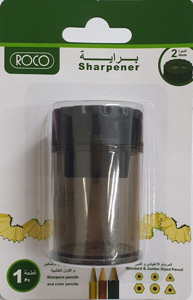 Roco Pocket Sharpener Double Hole Black